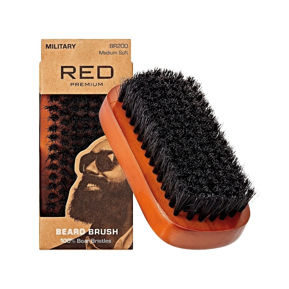 RED BY KISS Premium Beard Medium Soft Military Brush – Shaba Cosmetics