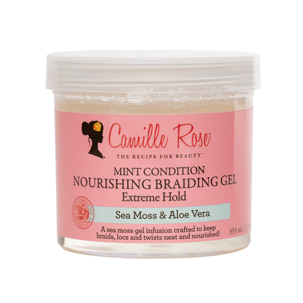 Camille Rose Mint Condition Nourishing Braiding Gel Extreme Hold 355 m – Shaba Cosmetics