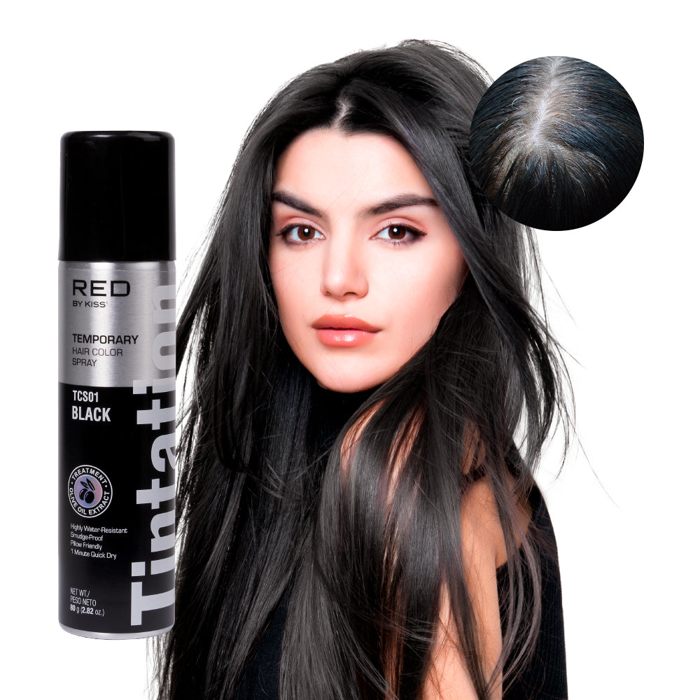 RED BY KISS Tintation Temporary Hair Color Root Touch Up Color Spray ...