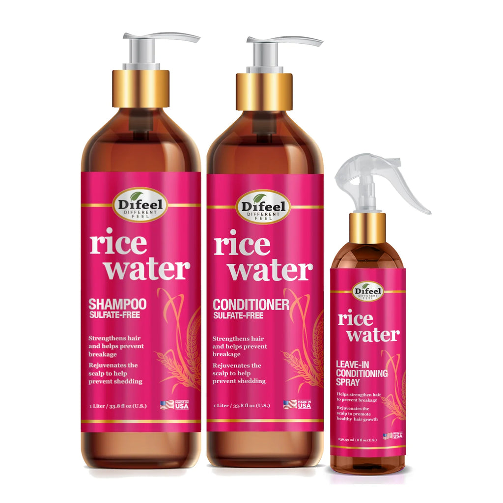 DIFEEL RICE WATER TRIPLE THREAT HAIR BUNDLE – Shaba Cosmetics