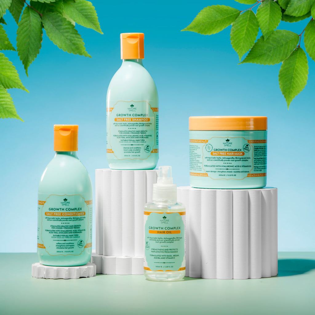 Nature Spell Growth Complex Hair Growth Set - Shampoo, Conditioner, Ha ...